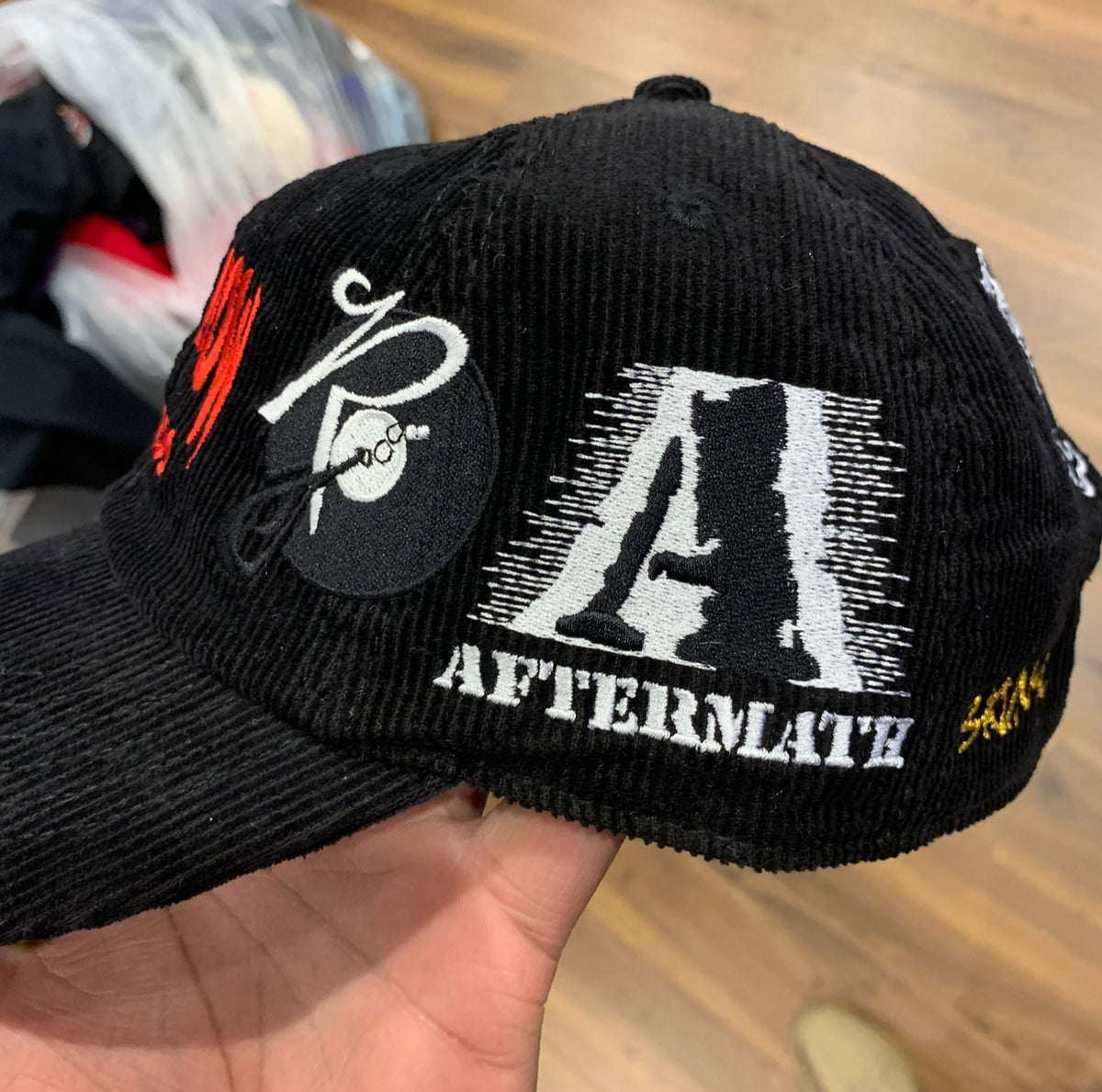 Black Corduroy Legendary Labels Dad Cap Hat – The Vintage NYC